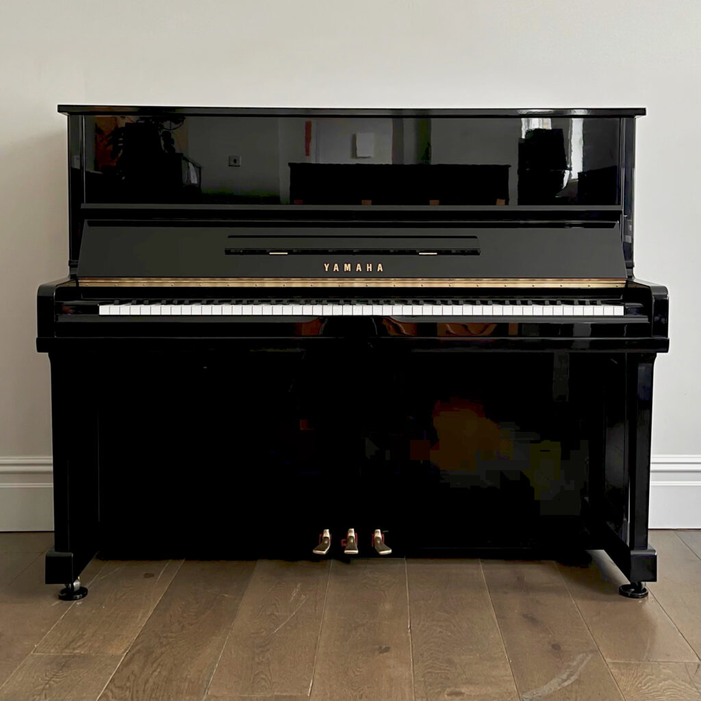 Yamaha YU1 Upright Piano, Black Gloss - The Piano Shop Bath