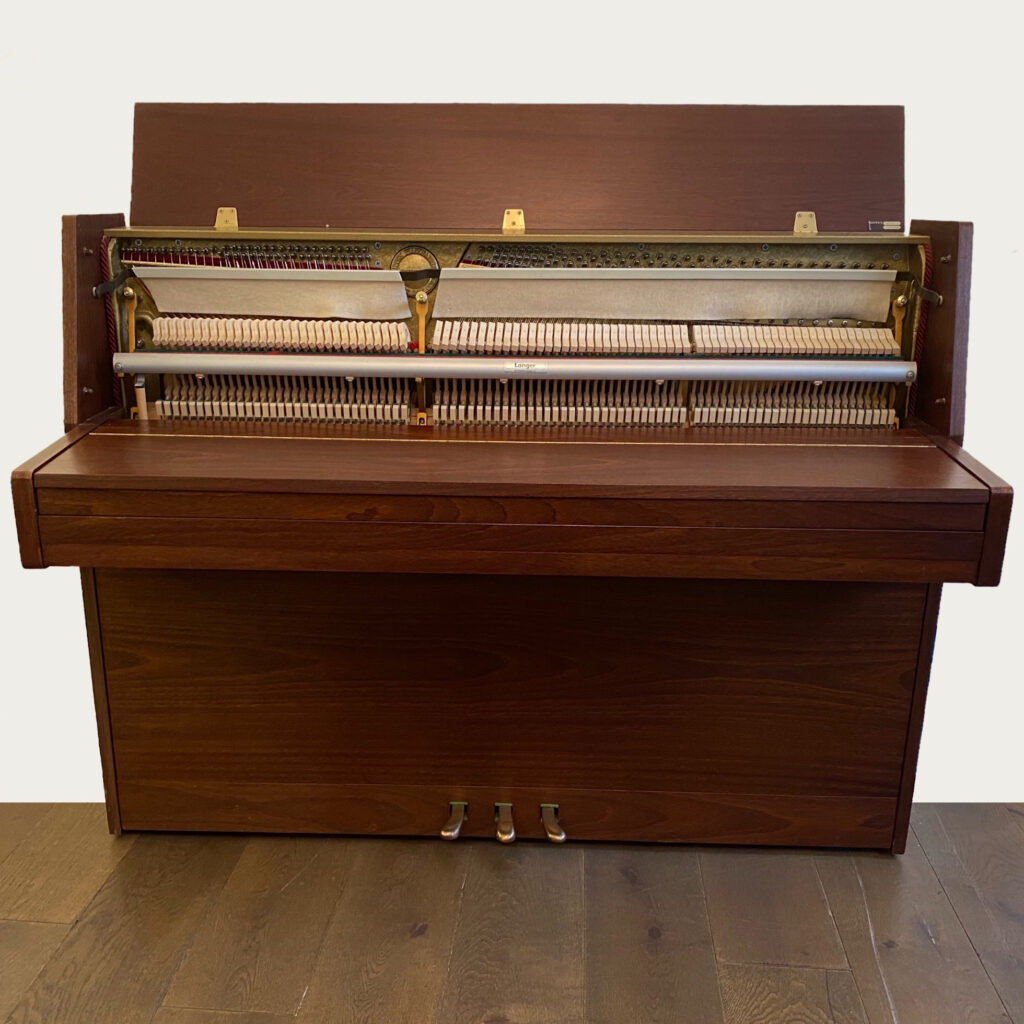 A Rippen Mahogany Satin Upright Piano.