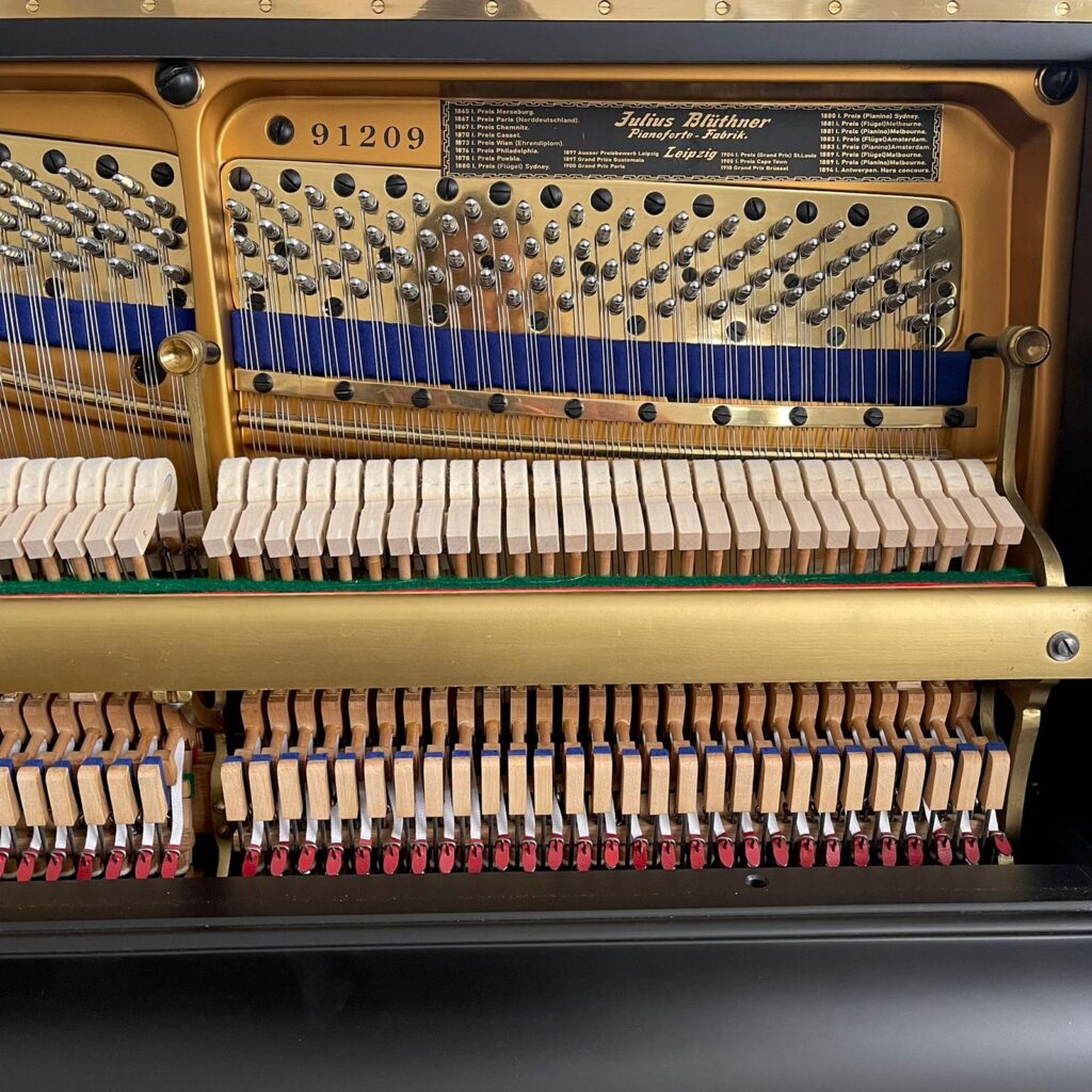 Bluthner Restored Upright Piano, Pitch Black