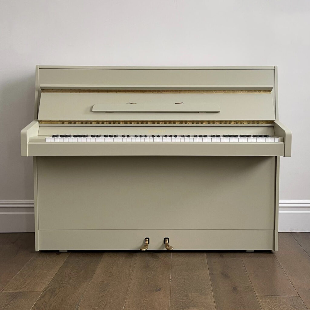 Knight Painted Upright Piano, French Grey