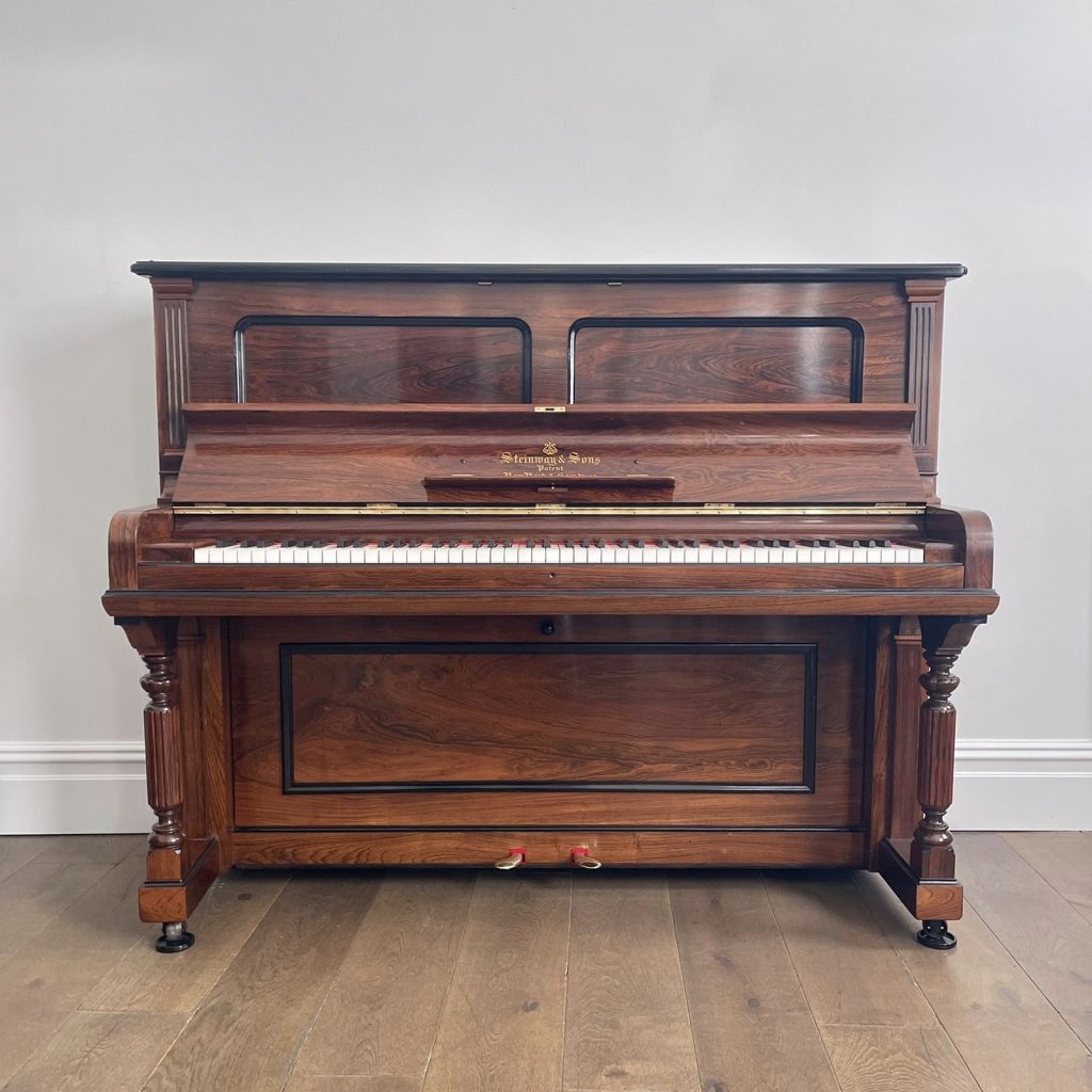 Steinway Model V Upright Piano, French Polish Rio Rosewood - The Piano ...