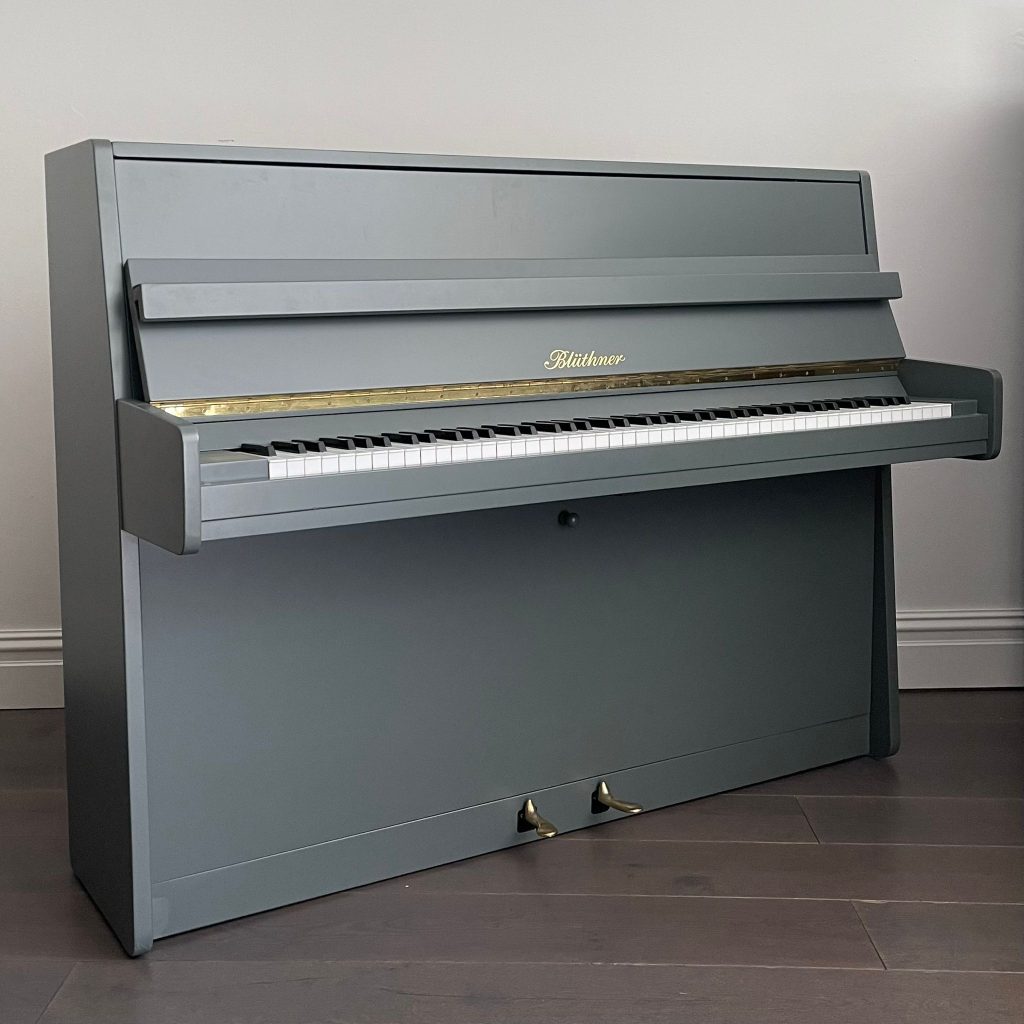 Bluthner Painted Upright Piano, DownPipe - The Piano Shop Bath