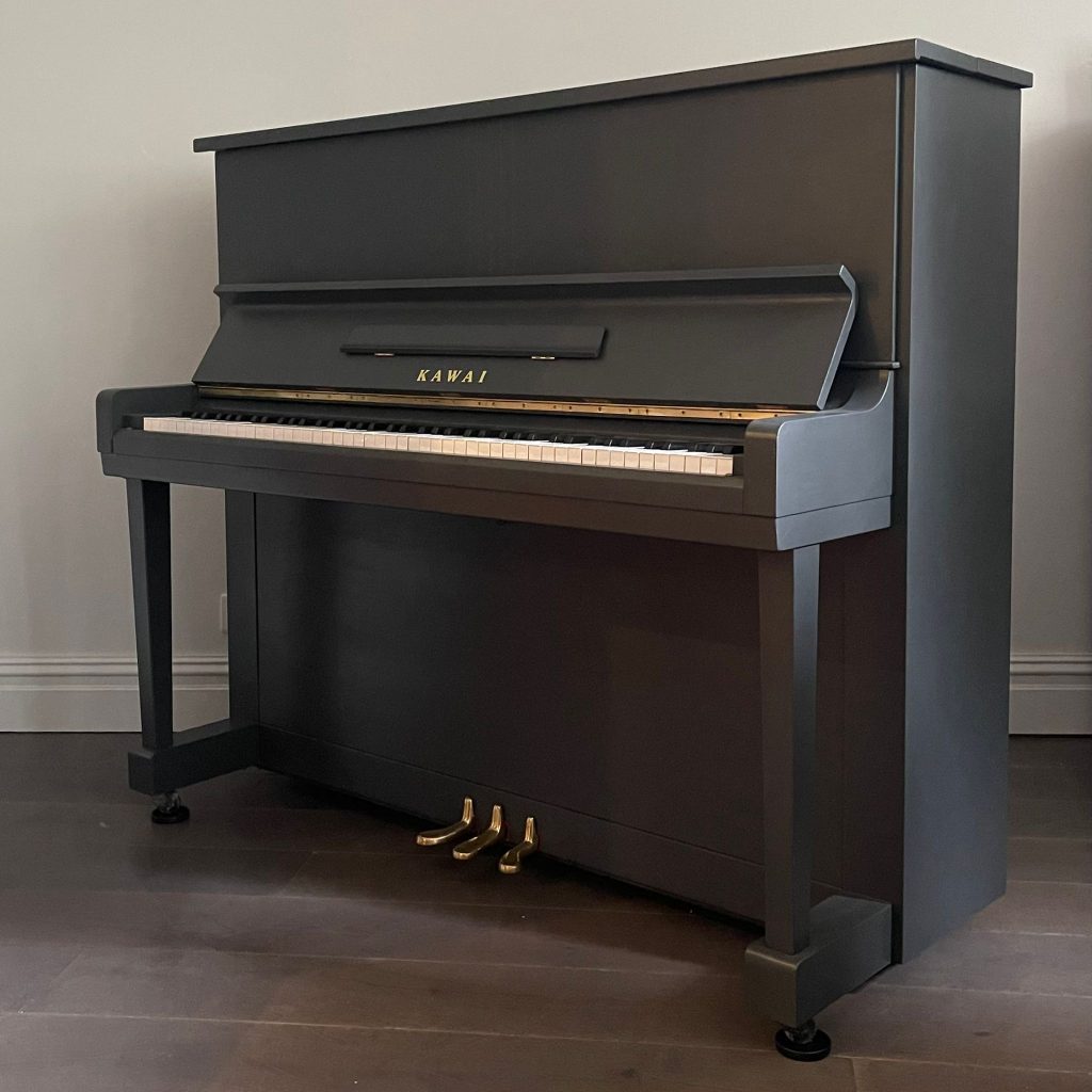 Kawai KS1 Painted Upright Piano, Tar - The Piano Shop Bath