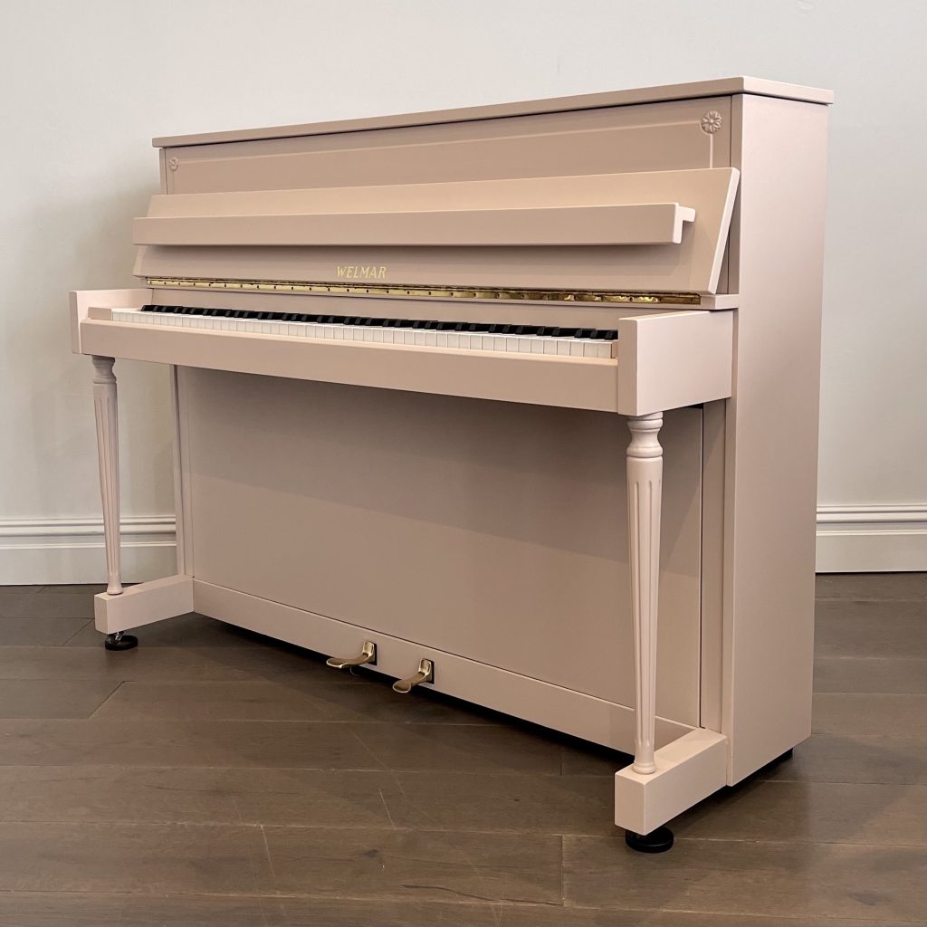 Welmar Regency Painted Upright Piano, Stable Green - The Piano Shop Bath