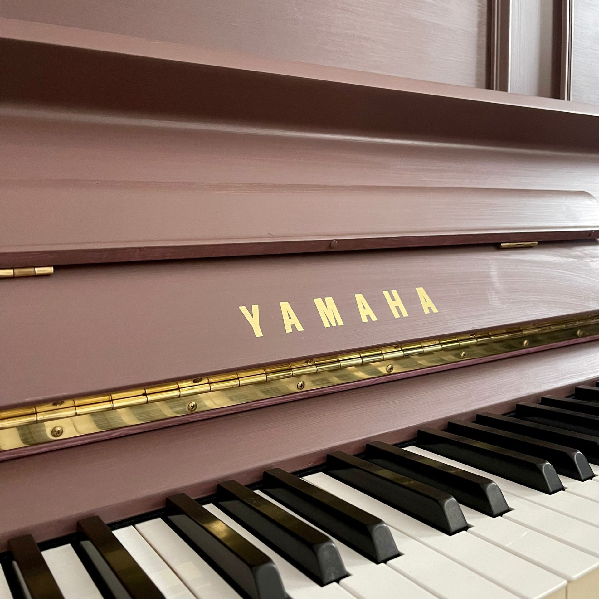 A Yamaha U3AS Upright Piano, Painted in Plum Brandy - The Piano Shop Bath