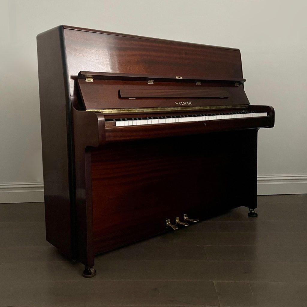 Welmar Upright Piano, Mahogany - The Piano Shop Bath