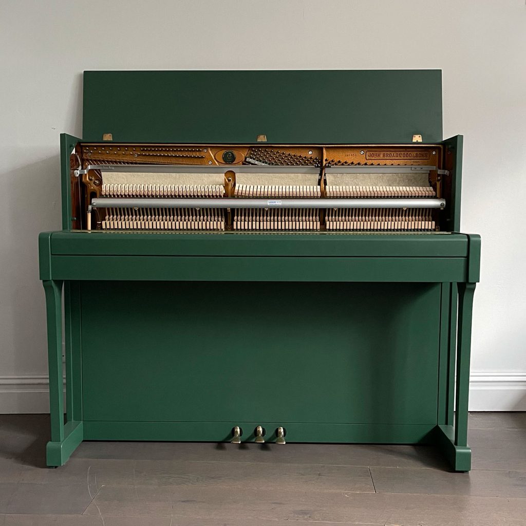 John Broadwood & Sons Painted Upright Piano - The Piano Shop Bath
